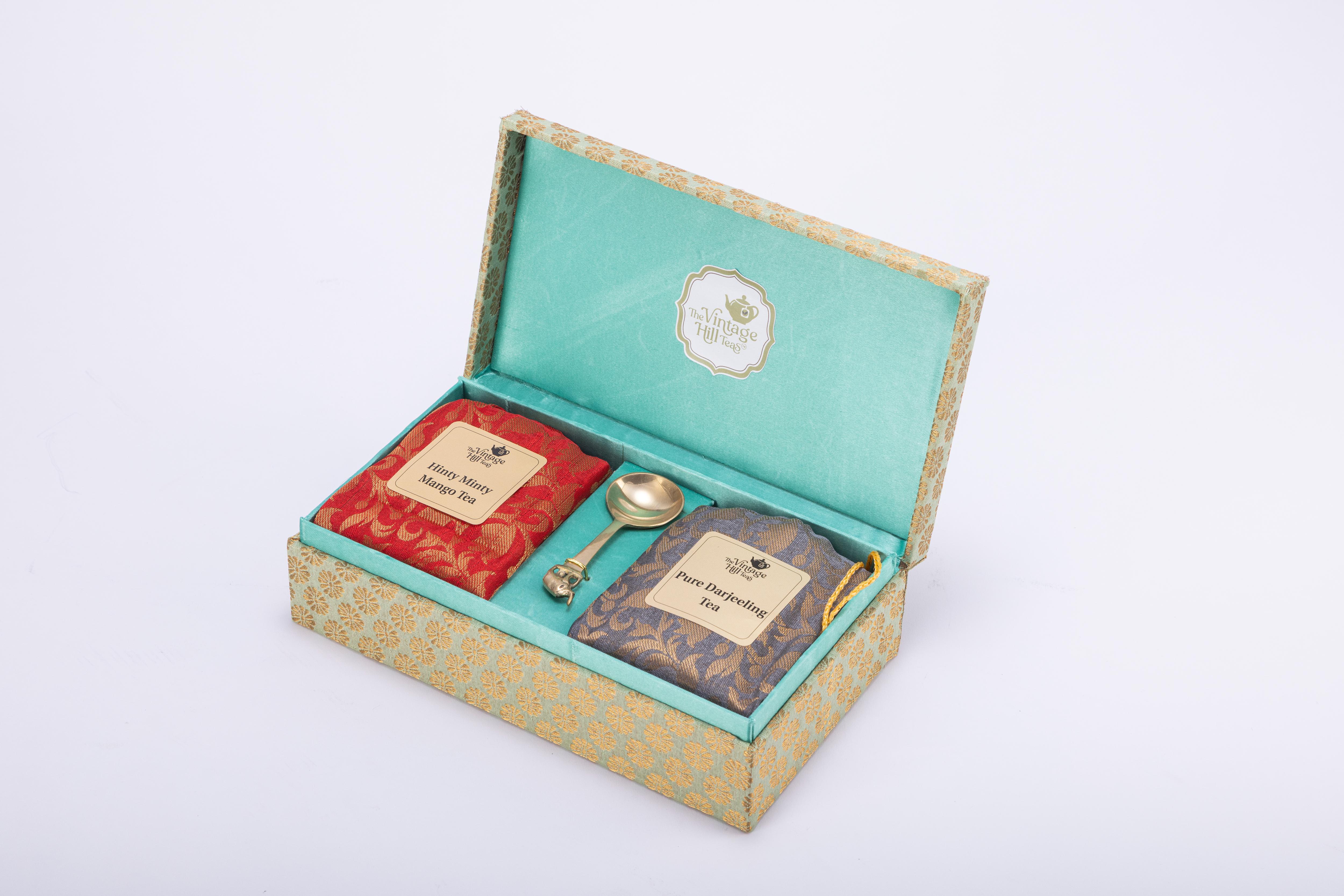 Double Brocade box | Premium Gifts – The Vintage Hill Teas